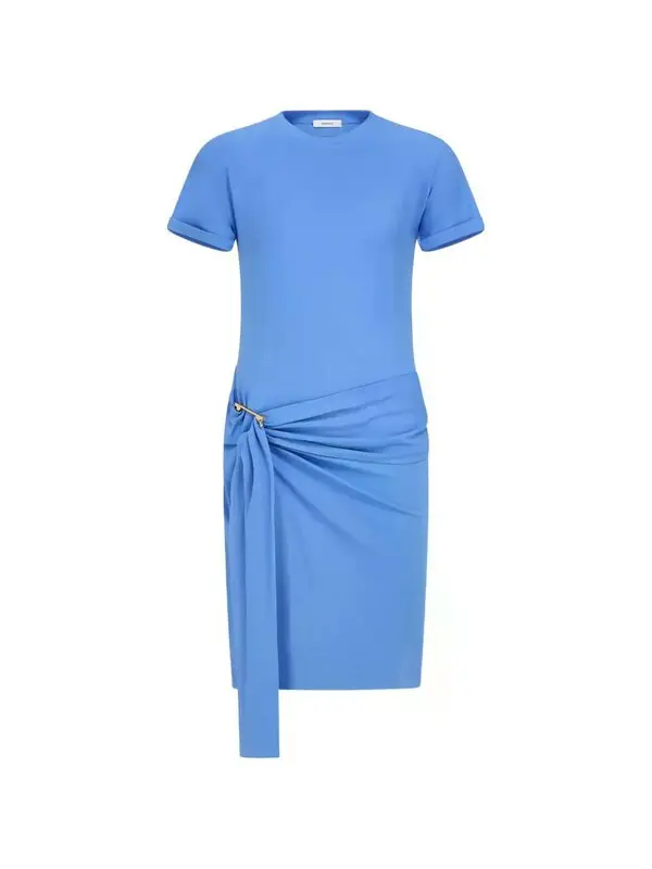 FERRAGAMO Draped Knot Detail Mini Dress