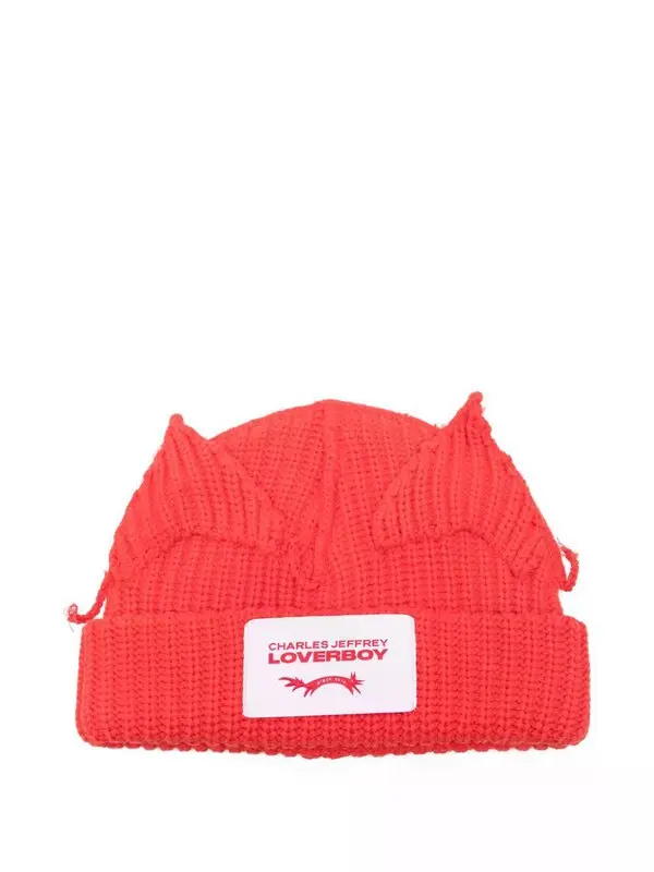 CHARLES JEFFREY Ears-detail Beanie - Red