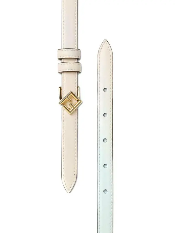 Fendi Ff Diamonds Buckle Leather Belt - Neutrals