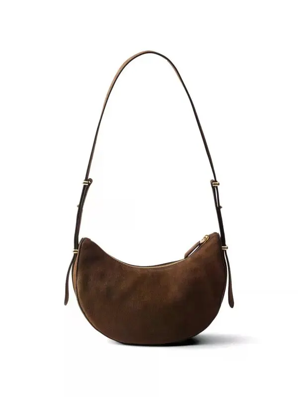 Prada Arqué Small Nubuck Leather Bag - Brown