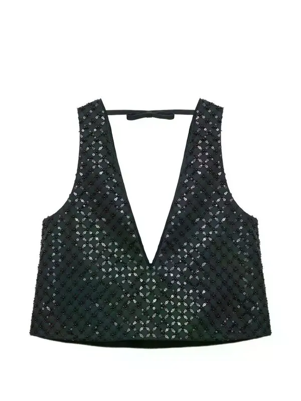 Dorothee Schumacher Sequined V-neck Top