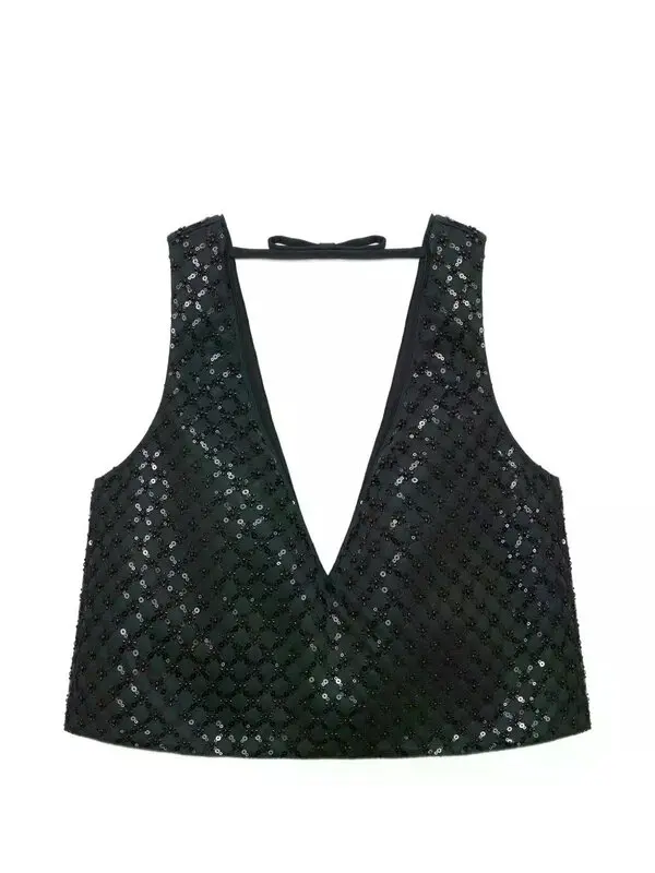 Dorothee Schumacher Sequined V-neck Top
