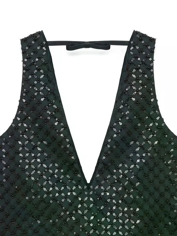 Dorothee Schumacher Sequined V-neck Top