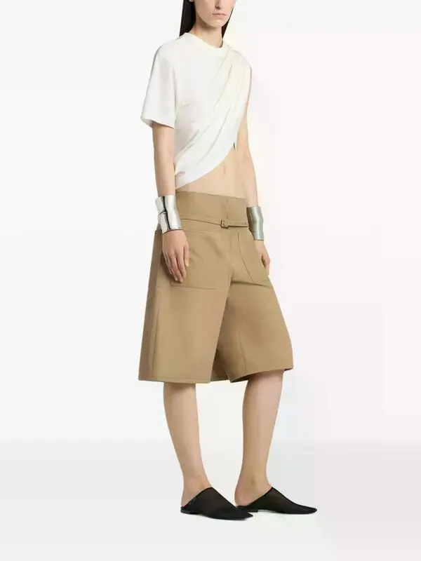 COURREGES Asymmetrical-sleeve T-shirt - White