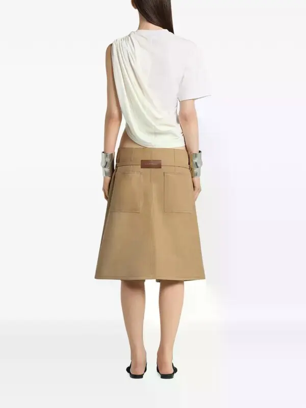 COURREGES Asymmetrical-sleeve T-shirt - White
