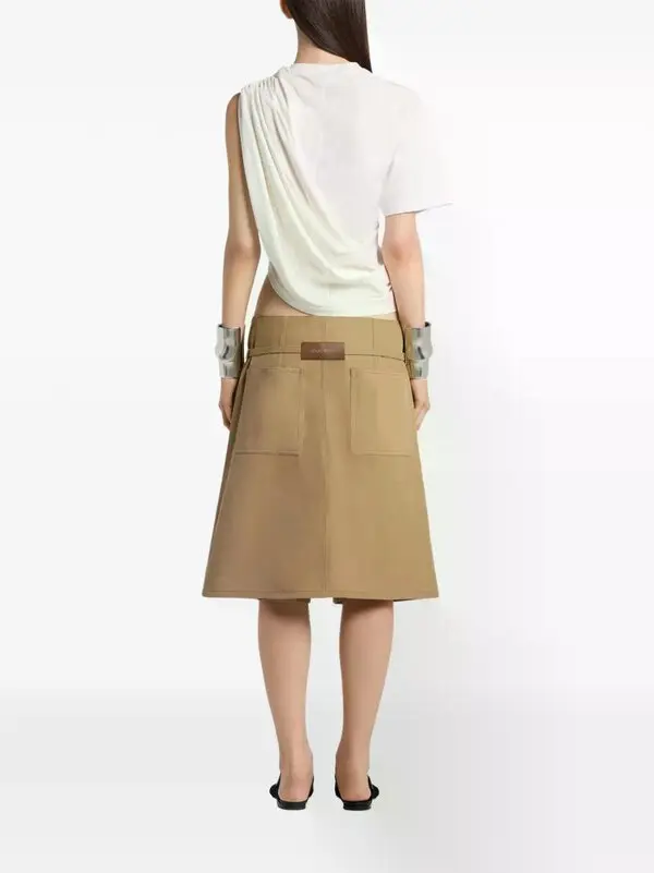 COURREGES Asymmetrical-sleeve T-shirt - White