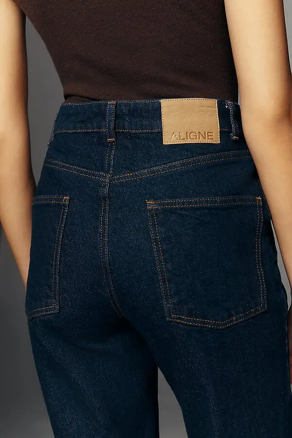 ALIGNE Straight Flare Leg Jeans - Indigo