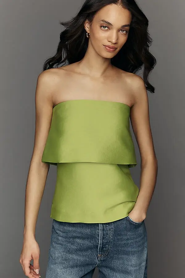 ALIGNE Felix Satin Strapless Top