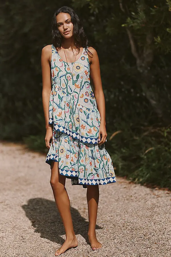 CELANDINE Casa Batillo Tiered Dress
