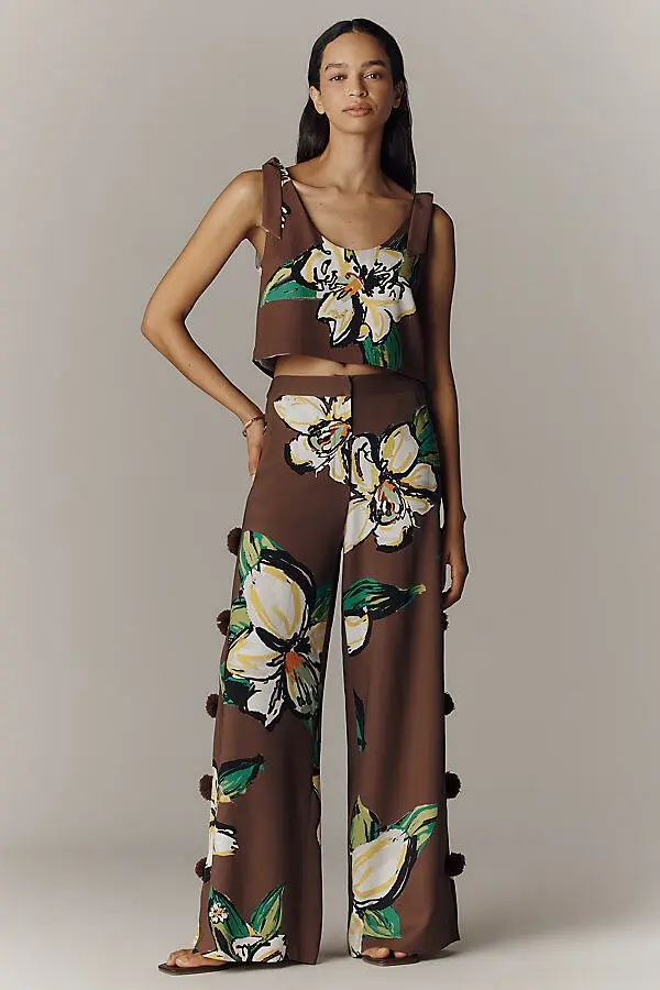 HOPE FOR FLOWERS BY TRACY REESE Tie-shoulder Crop Top
