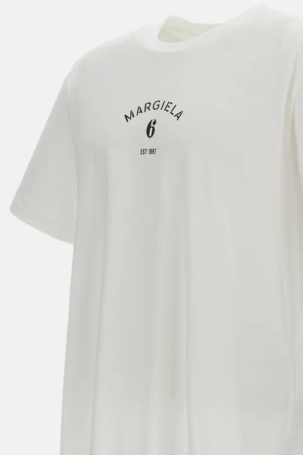 MAISON MARGIELA Maglietta A Maniche Corte Con Stampa - Bianco