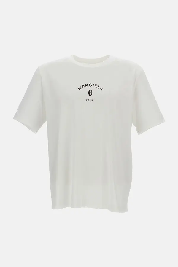 MAISON MARGIELA Maglietta A Maniche Corte Con Stampa - White