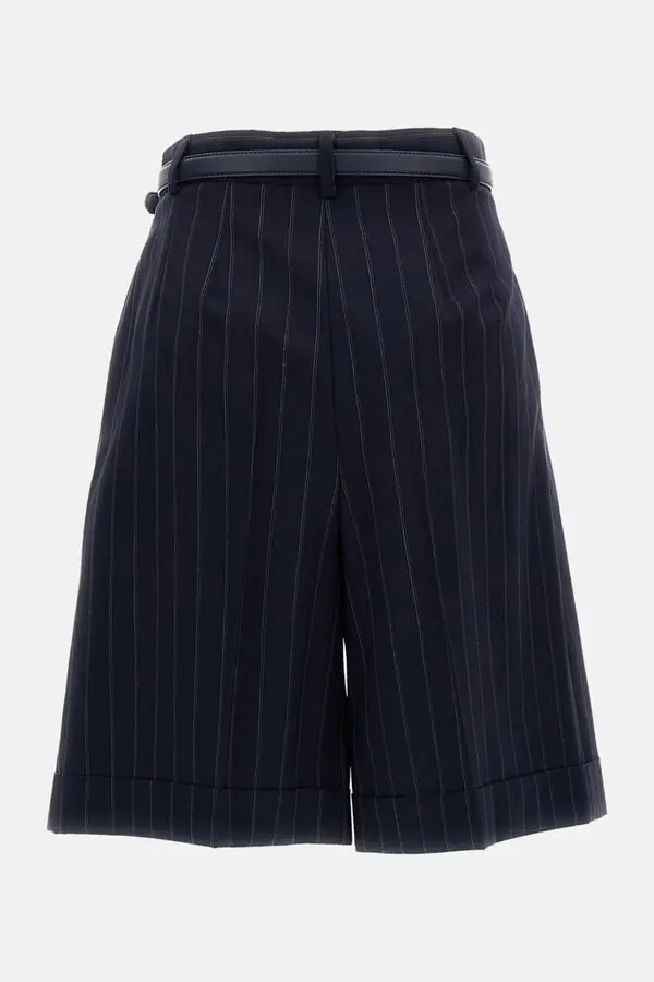 Max Mara Ere Striped Bermuda Shorts - Blue
