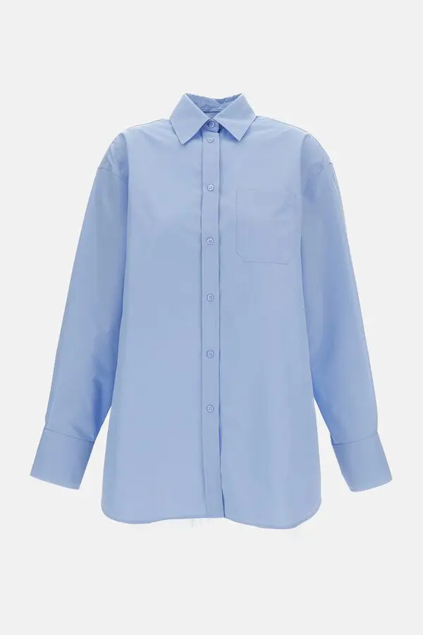 Sportmax Medium-fruit Shirt Dress - Sky Blue