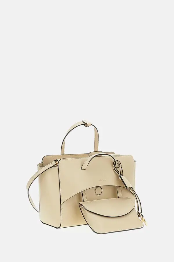 HIDESINS Flap Leather Shoulder Bag - Beige