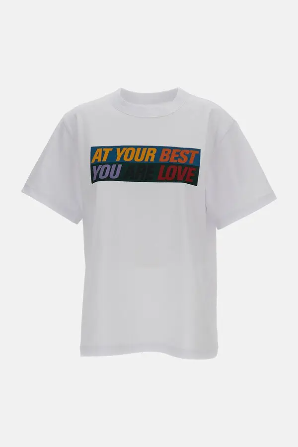 Sacai Printed Short-sleeved Shirt - White