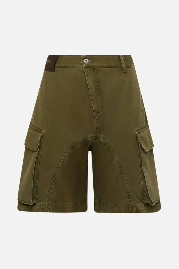 JW Anderson Cotton Twill Shorts - Green