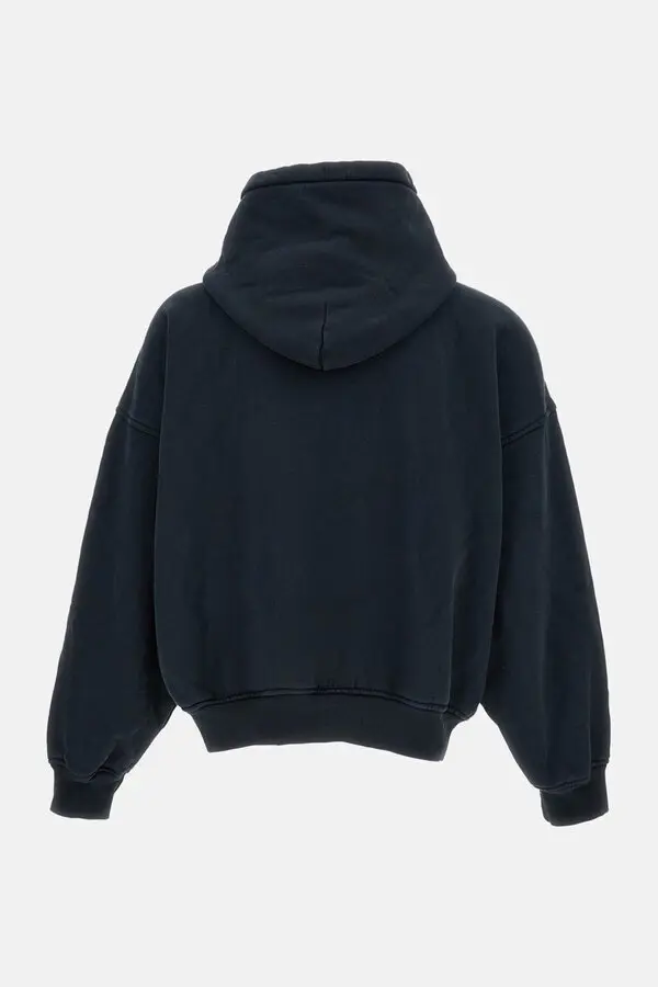 Rhude Printed Cotton Hoodie - Blue