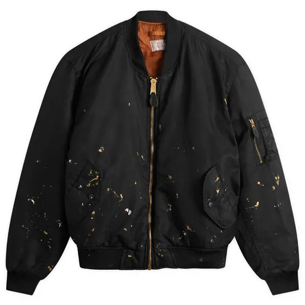 Mastercraft Union Washed Nylon Bomber Jacket - Black