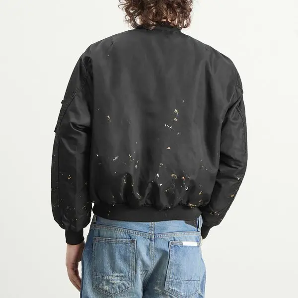 Mastercraft Union Washed Nylon Bomber Jacket - Black