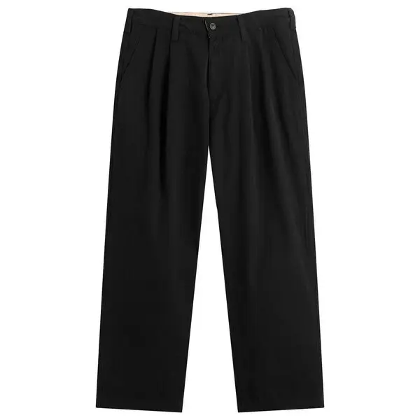 BUTTER GOODS Pleated Trousers - Washed Black