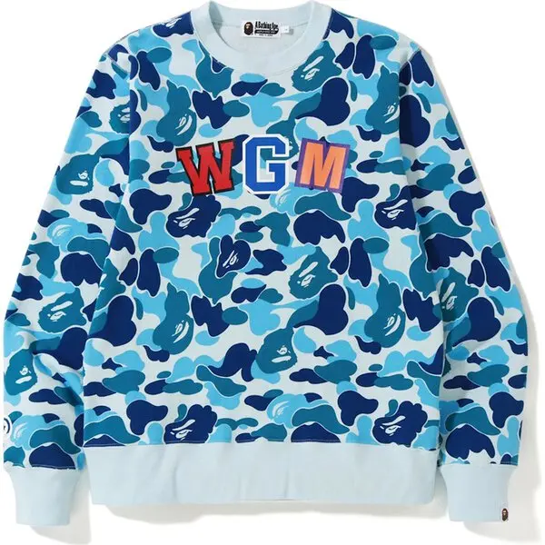 A BATHING APE Abc Shark Crewneck Sweatshirt - Blue