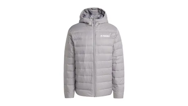 Adidas Terrex Essentials Climawarm Light Down Hooded Jacket - Grey Three