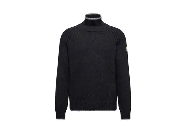 Moncler Alpaca And Wool Blend Turtleneck Jumper - Black