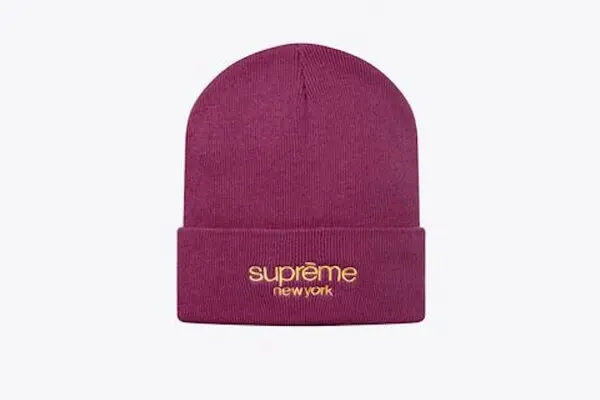 Supreme Metallic Classic Logo Beanie - Purple
