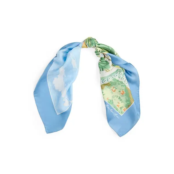 Ralph Lauren Coastal-print Silk Square Scarf