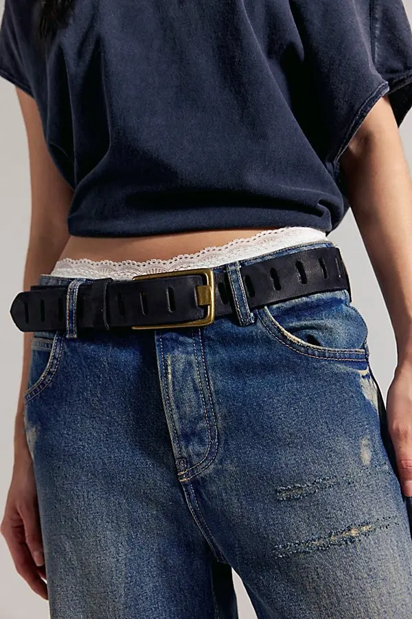 Free People We The Free Nubuck Jona Belt - Black
