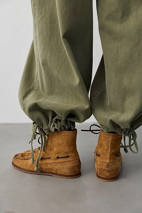 Free People Benny Boat Shoe Boots - Tan