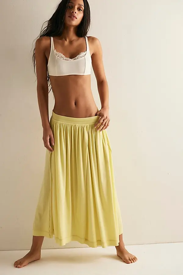 Free People Vibe Check Wide-leg Pants - Silent Lime