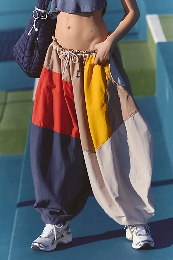 Free People On The Pulse Printed Balloon Pants - Tofu