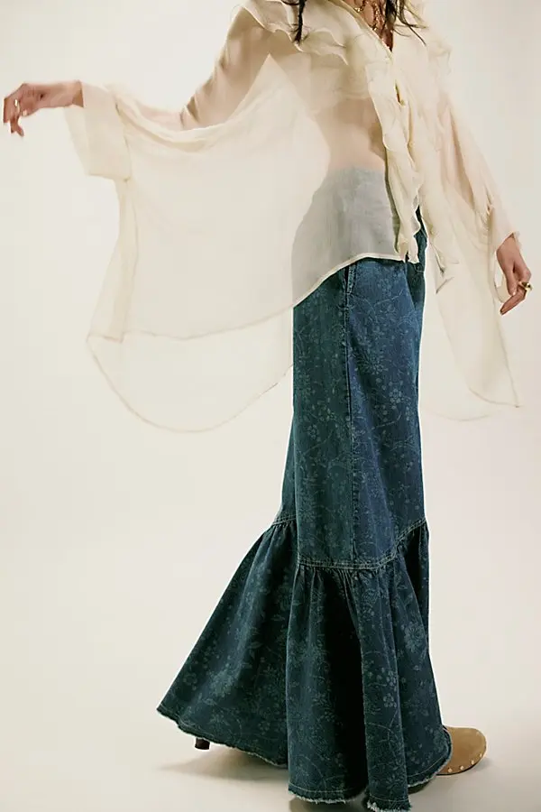 Free People We The Free Sunshine Mid-rise Wide-leg Jeans