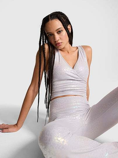 Pink Relay™ Ruched Wrap Bra Tank - Print
