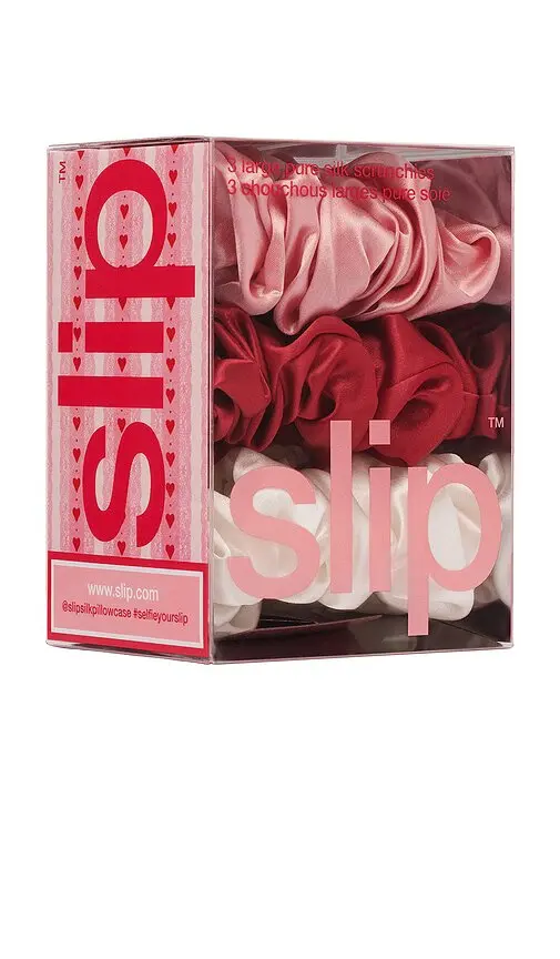 Slip Pure Silk Large Scrunchies Set Of 3 - Beauty: Multi