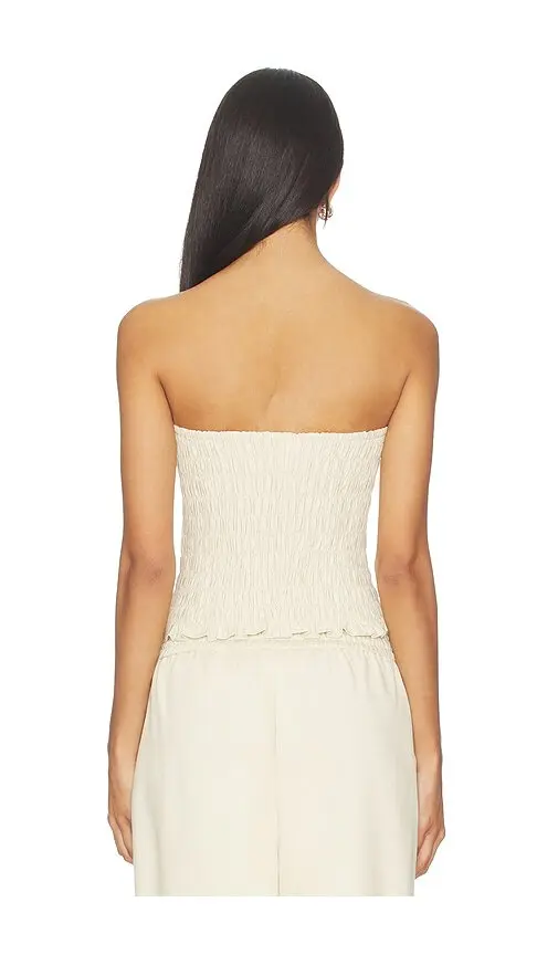Lna Gigi Strapless Shirred Tube Top - Cream