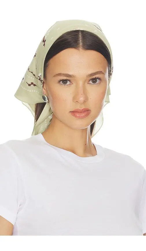 Rag & Bone Floral Western Bandana - Sage