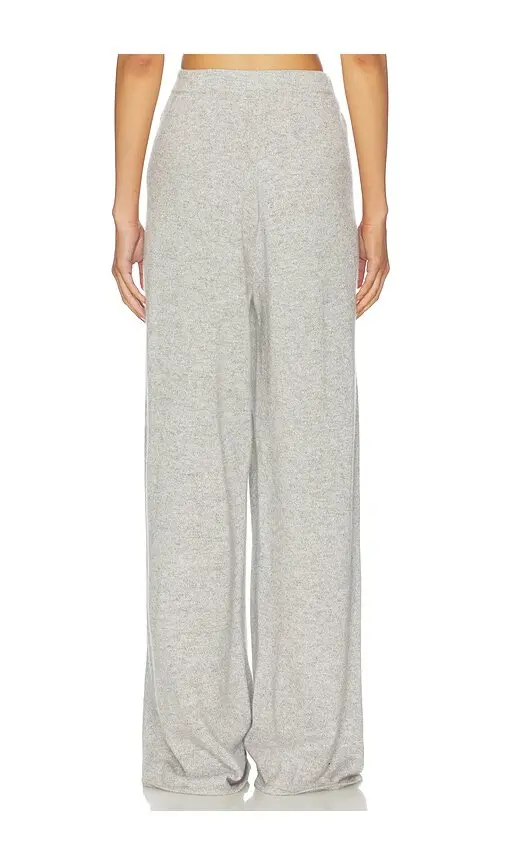 Guest In Residence Cashmere Linen Blend Wide Leg Trousers - Grey