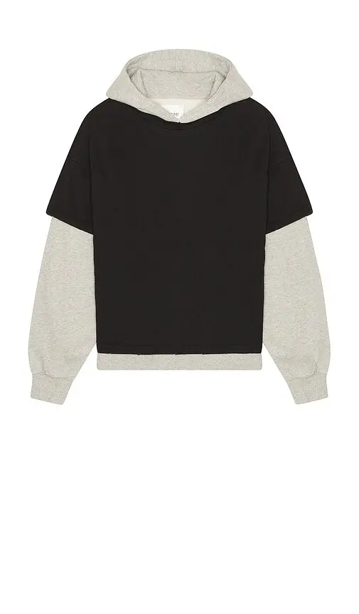 FOUND Double Layer Hoodie - Black