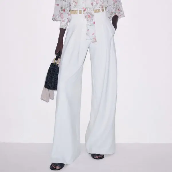 ME+EM Printed Silk Blouse With Cami And Tie