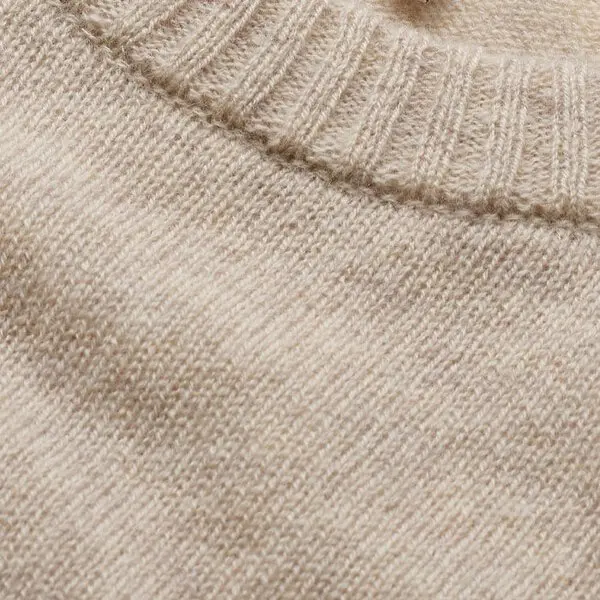 ME+EM Cashmere Shrunken Knit Baby Tee - Oatmeal