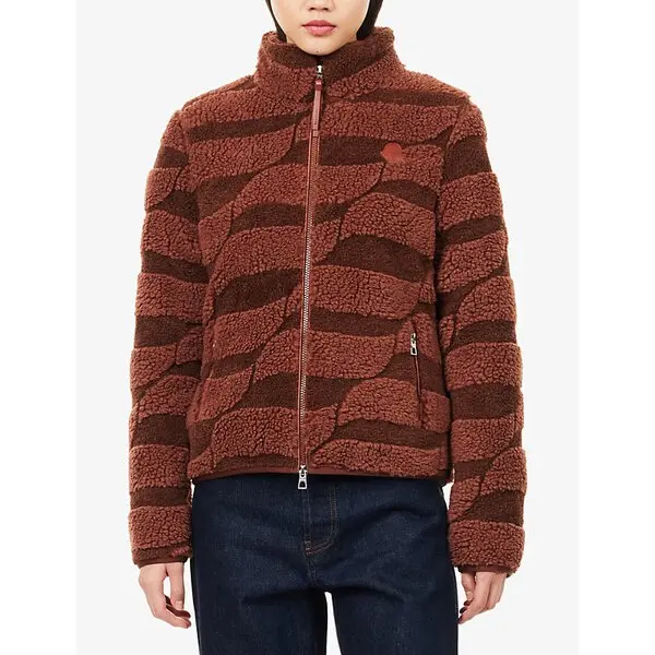 Moncler Jacquard Fleece Zip-up Cardigan