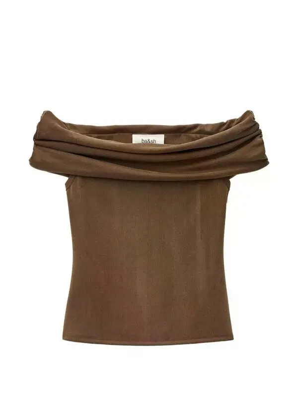 Ba&sh Bene Gathered Off-shoulder Top