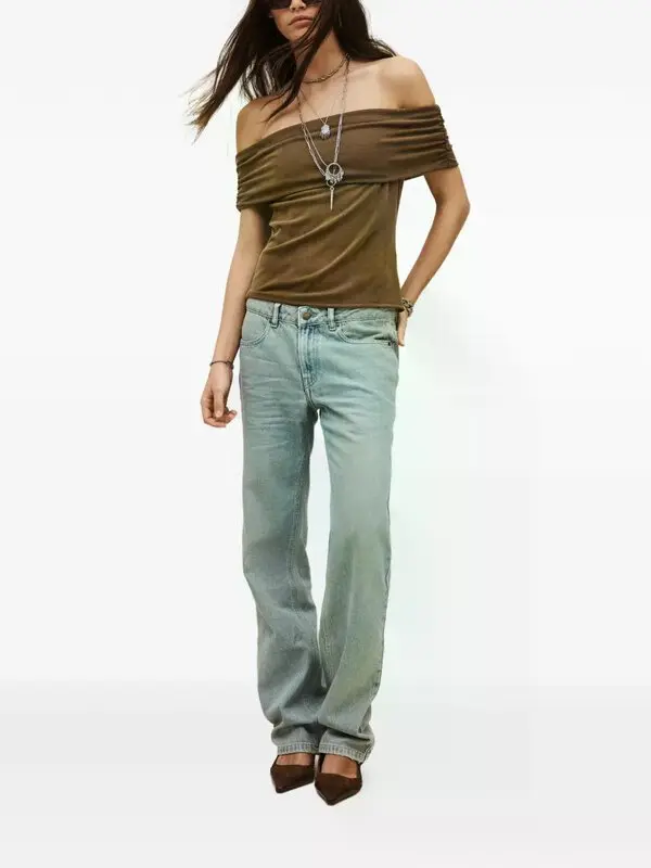 Ba&sh Bene Gathered Off-shoulder Top
