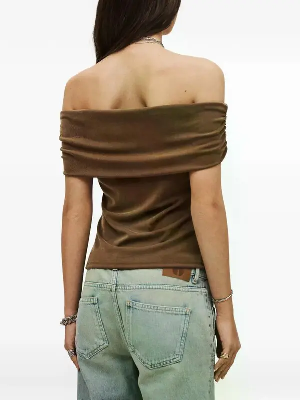 Ba&sh Bene Gathered Off-shoulder Top