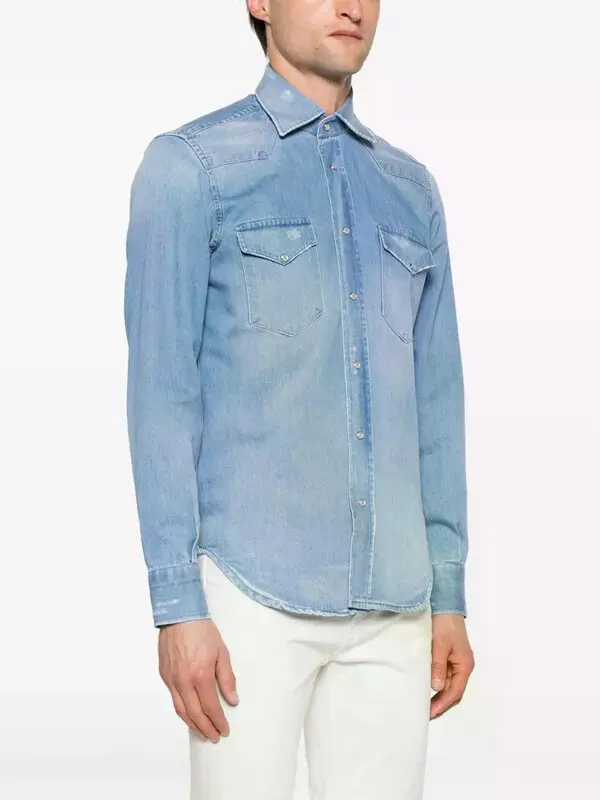 SARTORIO NAPOLI Panelled Denim Shirt