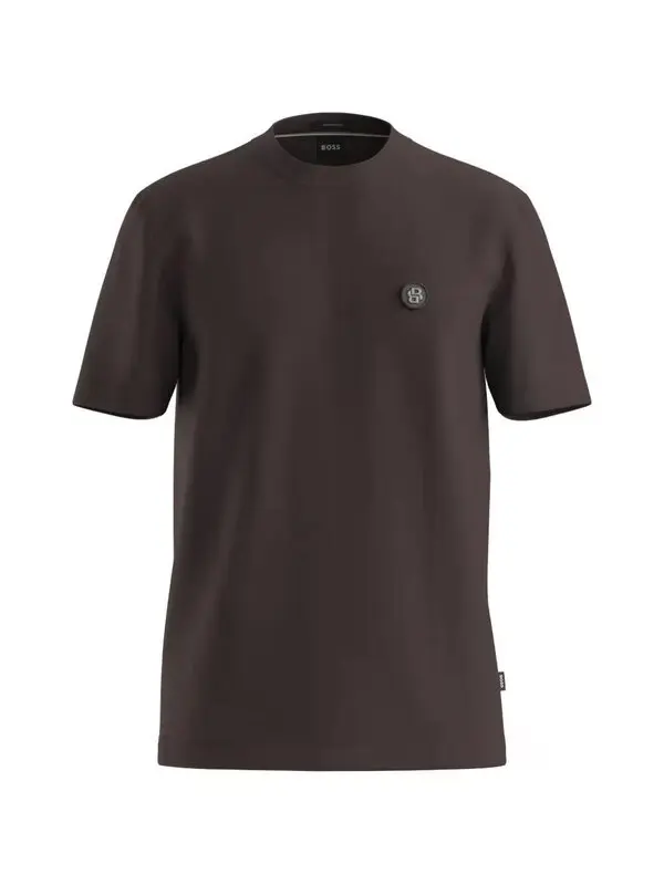 BOSS Mercerized-cotton T-shirt With Double B Monogram