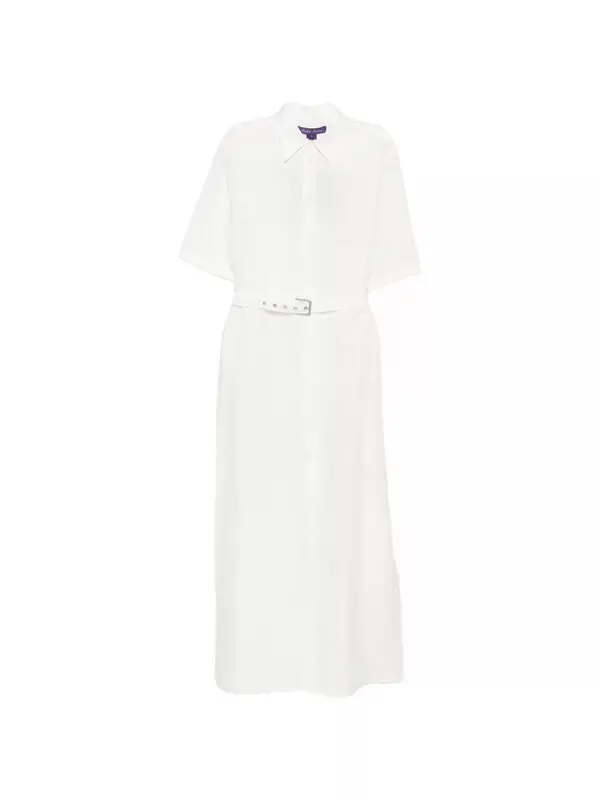 Ralph Lauren Carol Belted Linen Maxi Dress